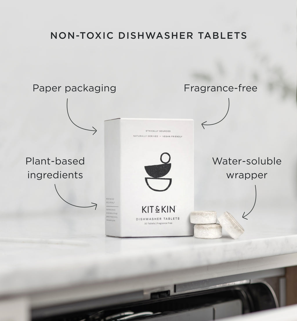Eco Dishwasher Tablets | Non-Toxic & Powerful | Kit & Kin